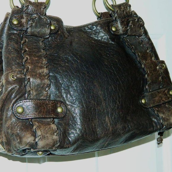 Kooba | Bags | Kooba Brown Distressed Pebbled Leather Sienna Handbag ...